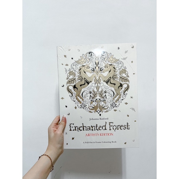 Jual Enchanted Forest Coloring Book for Adult (Large Print and English ...