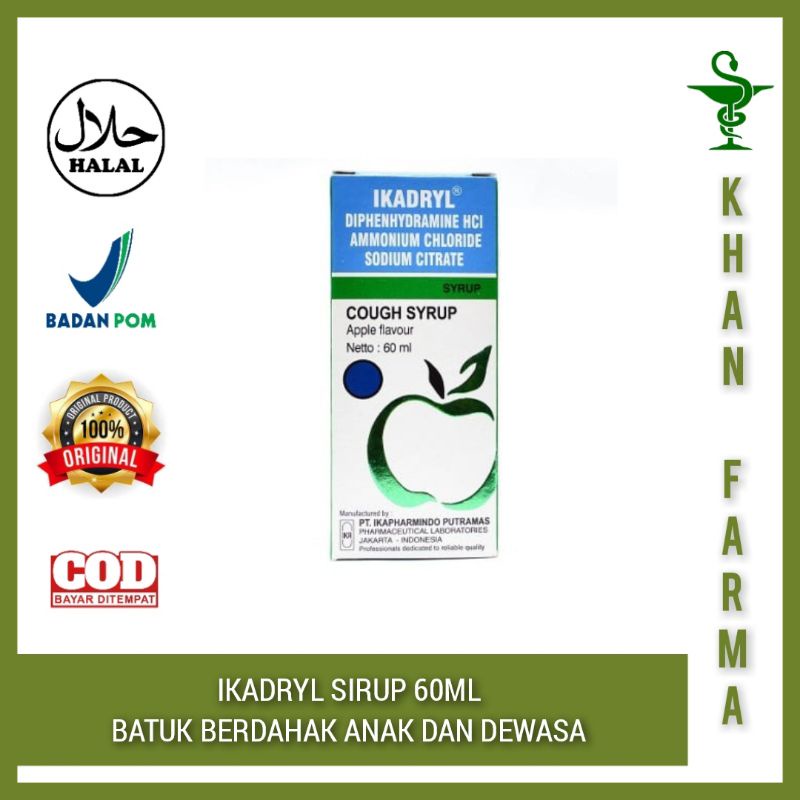 Jual IKADRYL SIRUP 60ML UNTUK UNTUK BATUK BERDAHAK ANAK DAN DEWASA ...