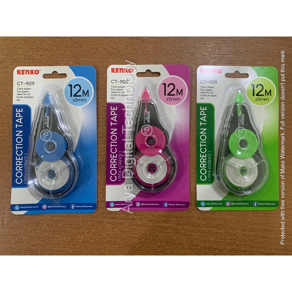 Jual Tip Ex Kertas Geser Garis Correction Tape Tipe X CT-909 Kenko ...