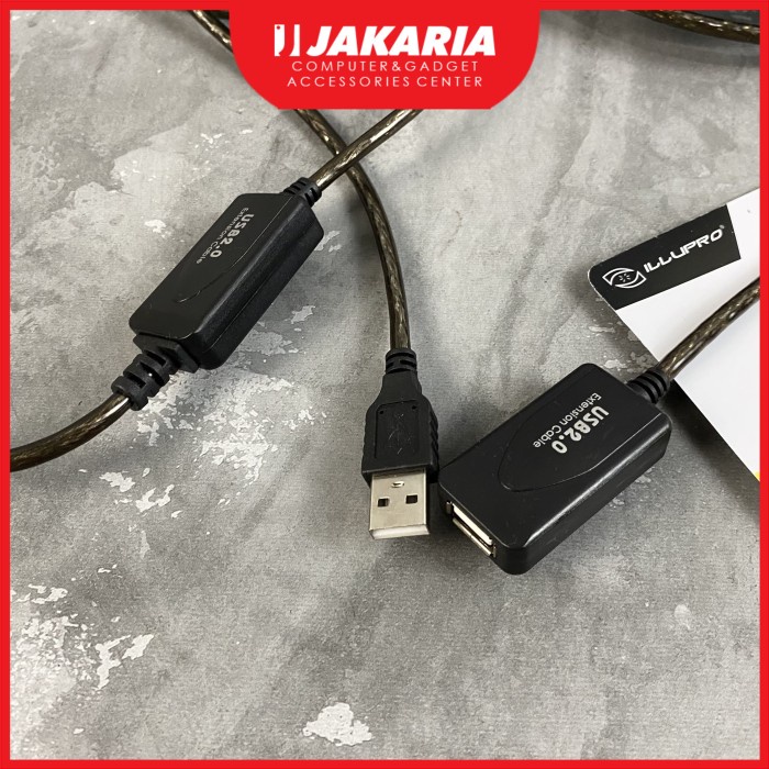 Jual Kabel USB Extension Aktif 20m USB 2.0 Extension AM - AF 20 meter | Shopee Indonesia