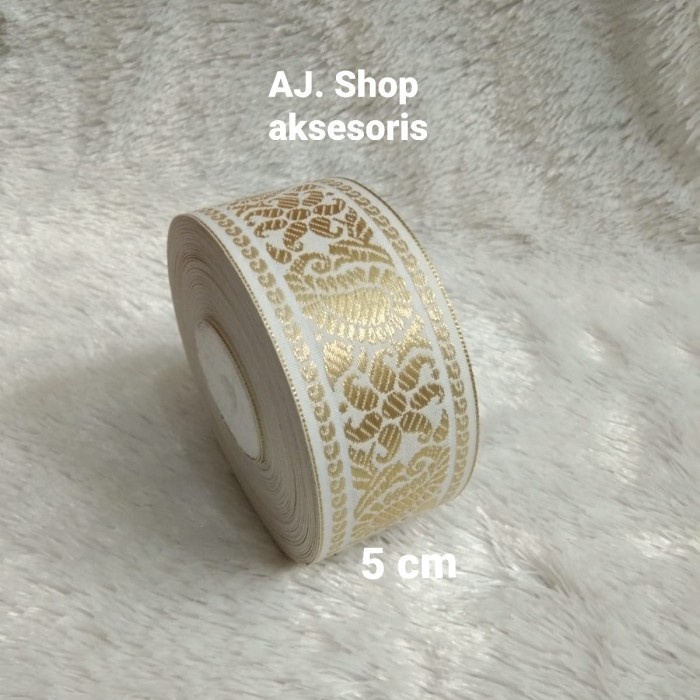 Jual Renda Pita Renda Bordir Batik ,Lebar 5 Cm | Shopee Indonesia