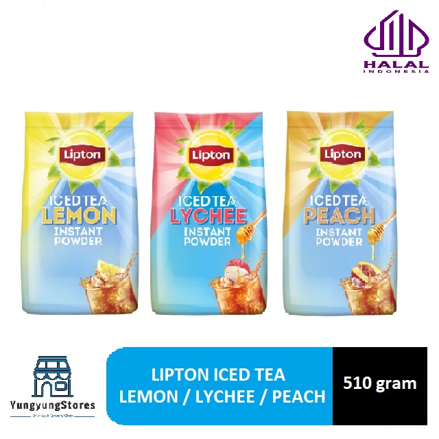 Jual Lipton Iced Tea Mix Lemon / Lychee / Peach Instant Powder 510 gram ...