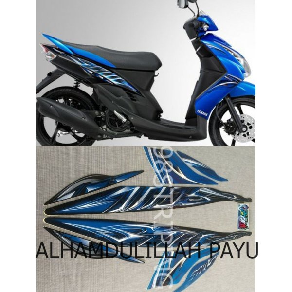 Jual STIKER STRIPING MIO SOUL BIRU TAHUN 2011 2012 LIS STANDAR ORI ...