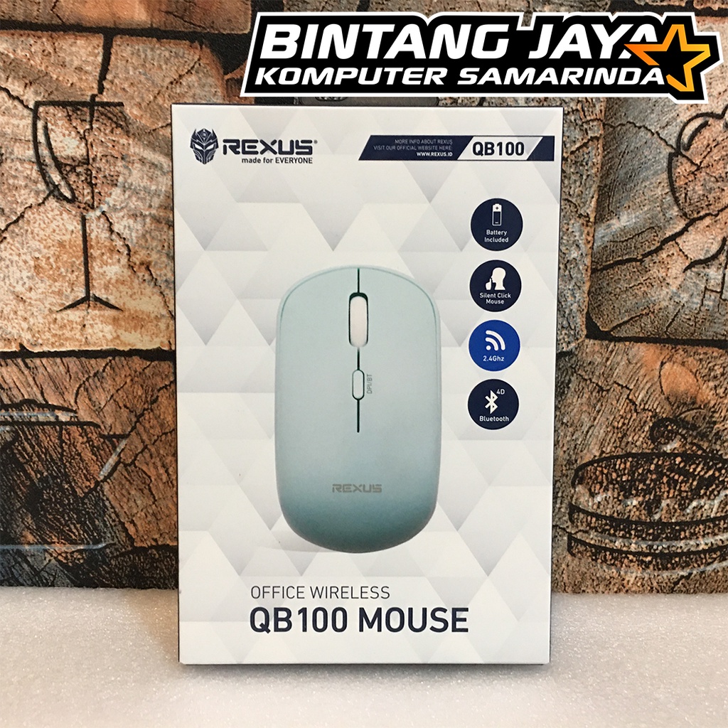 Jual Mouse Office Wireless & Bluetooth Rexus QB100 Silent Click ...