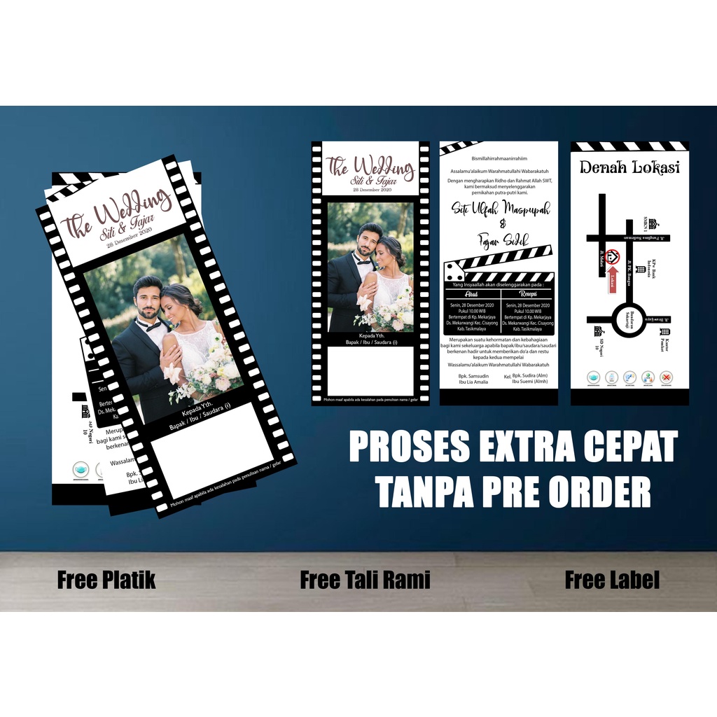 Jual Undangan Pernikahan Model Hand Tag | Shopee Indonesia