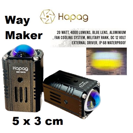 Jual Lampu LED Tembak HAPAG X1 LASER foglamp kotak WAY MAKER UW1 20W ...