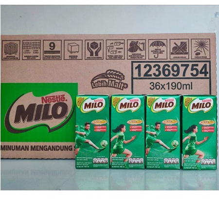 Jual Susu Milo 180 ml Susu UHT Milo 180ml Activ Go 36 pcs per Karton dus | Shopee Indonesia