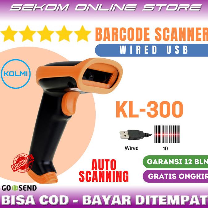 Jual KOLMI Barcode Scanner 1D Wired KL300 | Shopee Indonesia