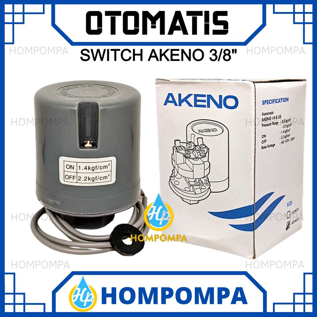 Jual OTOMATIS PRESSURE SWITCH 3/8" AKENO Lubang Besar - Sparepart Pompa ...