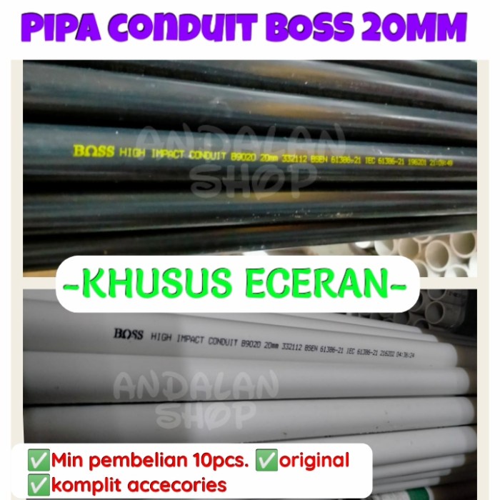 Jual PIPA CONDUIT BOSS ORIGINAL 20MM-ECERAN PER 10PCS | Shopee Indonesia