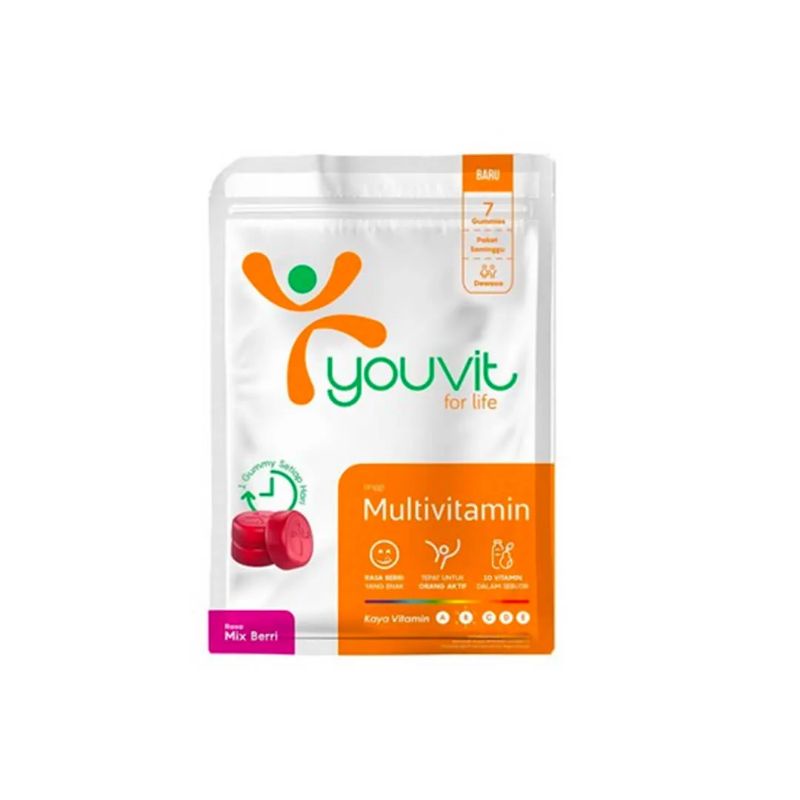 Jual Youvit Multivitamin Dewasa 1 Pouch isi 7 Gummy | Shopee Indonesia