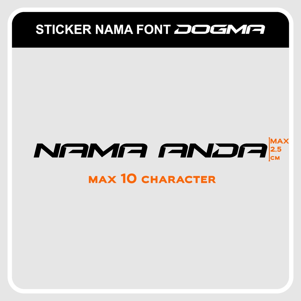 Jual CUTTING STICKER CUSTOM / CUTTING STICKER SEPEDA / STIKER NAMA ...