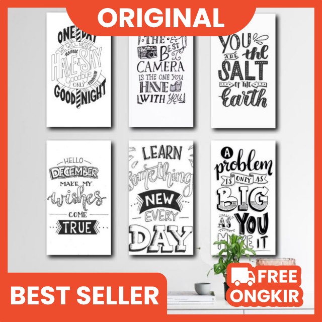 Jual Hiasan Dinding Quotes White Aesthetic Cute Wall Decor Pajangan ...