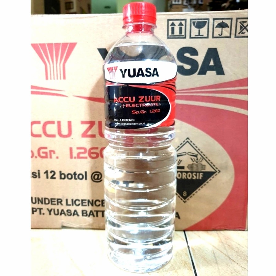 Jual AIR ZUUR AKI/BATERY YUASA 1 LITER | Shopee Indonesia