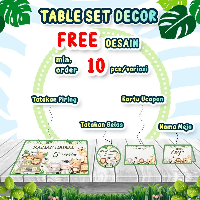 Jual TABLE SET DECOR BIRTHDAY CUSTOM DEKORASI MEJA ULANG TAHUN | Shopee ...