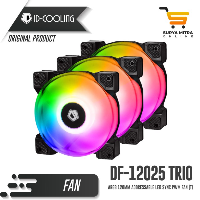 Jual Fan Casing ID-COOLING DF-12025-ARGB TRIO 120mm Addressable LED Sync | Shopee Indonesia