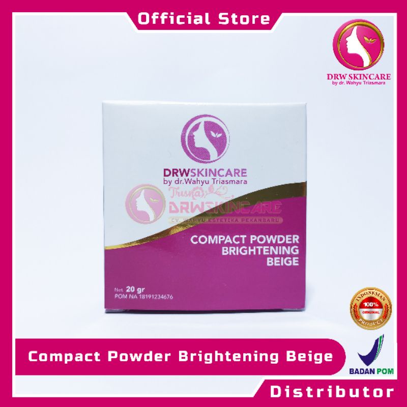 Jual DRW Skincare Compact Powder Brightening (Bedak Padat) Kulit Normal ...