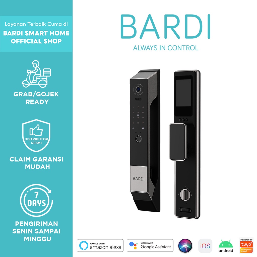 Jual BARDI Smart Door Lock With Face Recognition | Shopee Indonesia