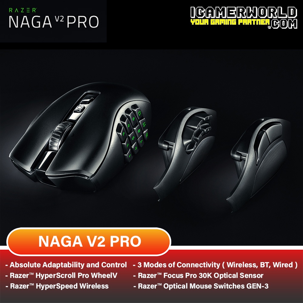 Jual Razer Naga V2 Pro MMO Wireless Gaming Mouse | Shopee Indonesia
