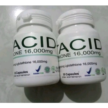 Jual Glutacid glutathione 16.000mg Original 100% (30 kapsul) | Shopee ...