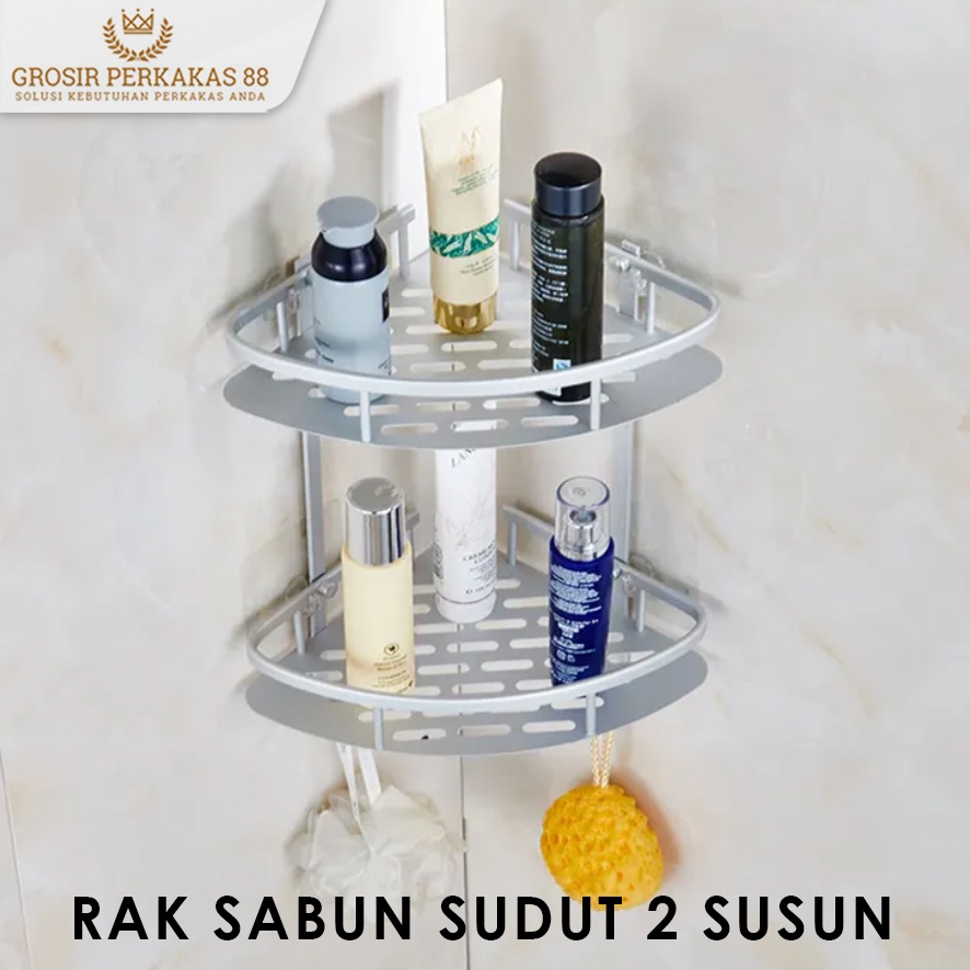 Jual Rak Sabun Mandi Kamar Toilet 2 Susun Sudut Stainless | Shopee ...