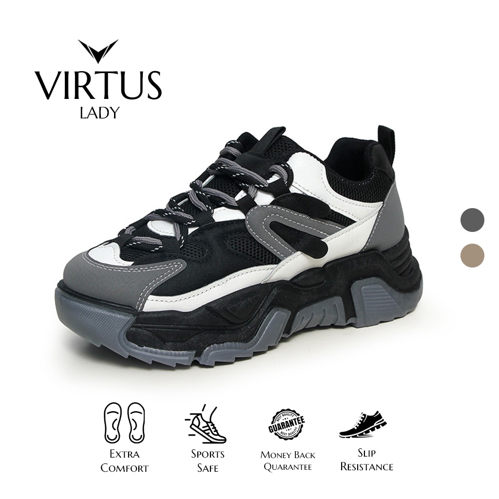 Jual VIRTUS LADY 36 - 40 ARIANA Abu Grey Putih White Cokelat Brown ...