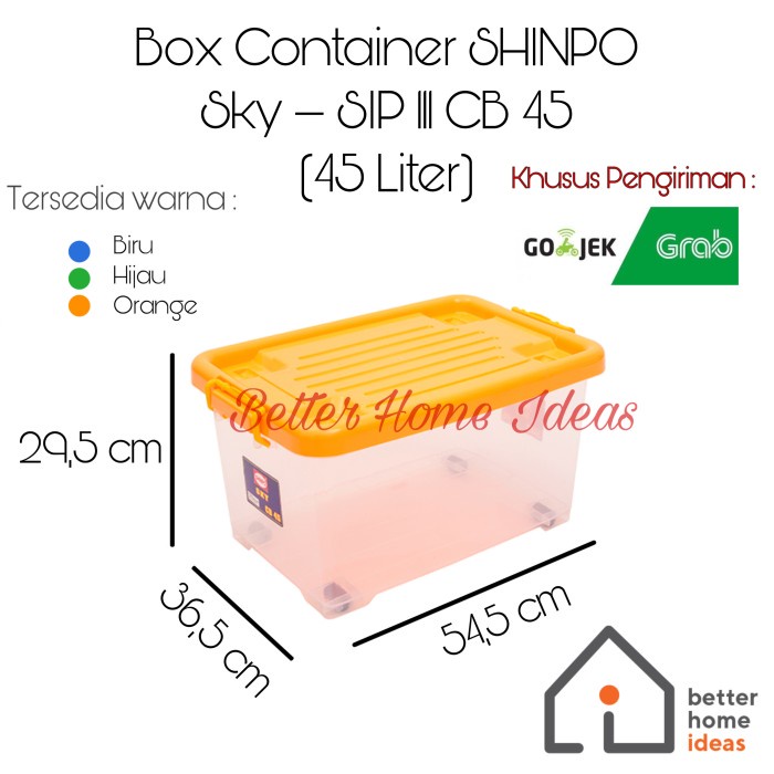 Jual Box Container SHINPO Sky - SIP 111 CB 45 (45 Liter) | Shopee Indonesia