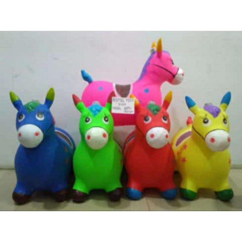 Jual mainan anak kuda karet bisa dinaikin | Shopee Indonesia