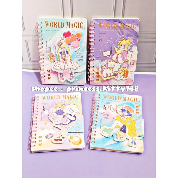 Jual NOTEBOOK RING KECIL GIRL LUCU WORLD MAGIC / NOTES RING LUCU CEWEK ...