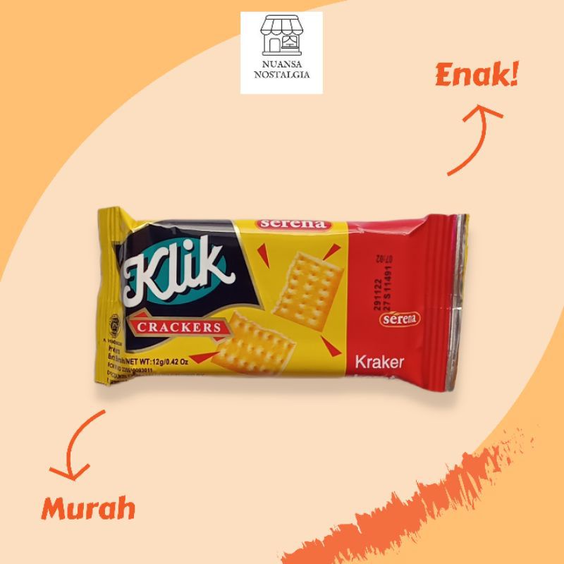 Jual TERMURAH! Jajan Jadul Biskuit Klik - Rasa Asin Gurih | Shopee ...