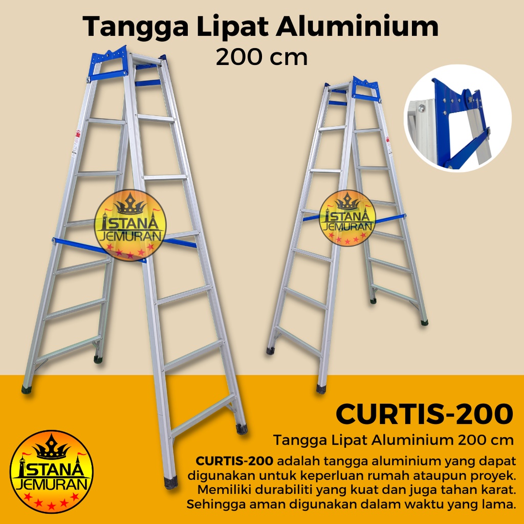 Jual Tangga Aluminium Lipat 2 Meter Anti Karat / Tangga Portable Untuk ...