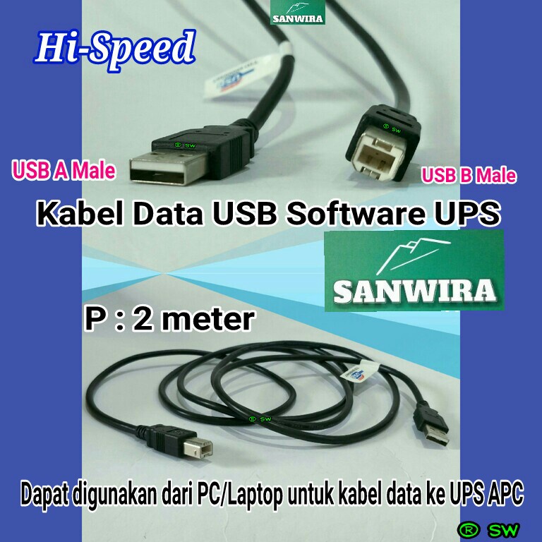 Jual Kabel Data USB Software UPS - Panjang 2 meter / Kabel USB Software ...