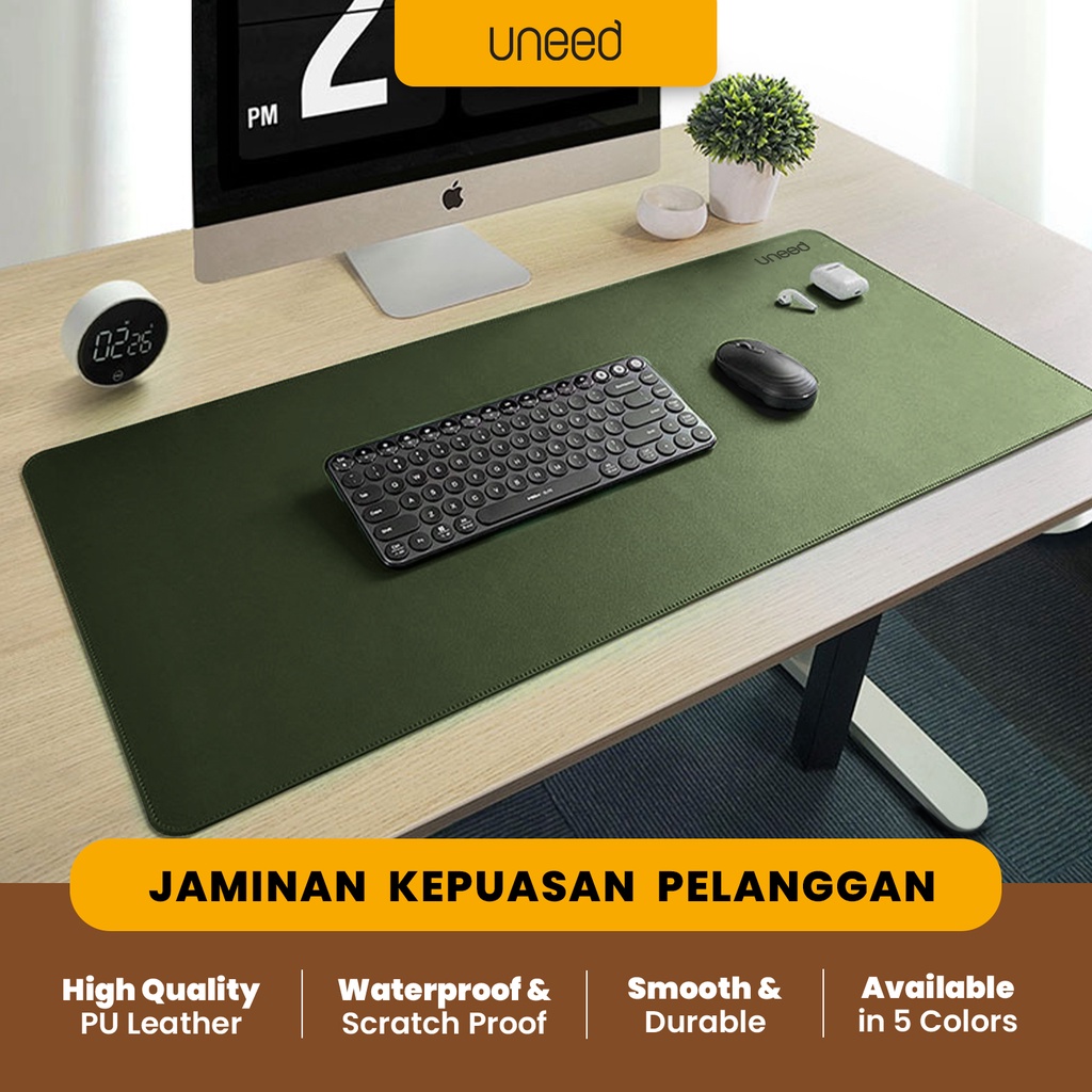 Jual UNEED Premium Mousepad PU Leather Desk Pad Waterproof | Shopee Indonesia