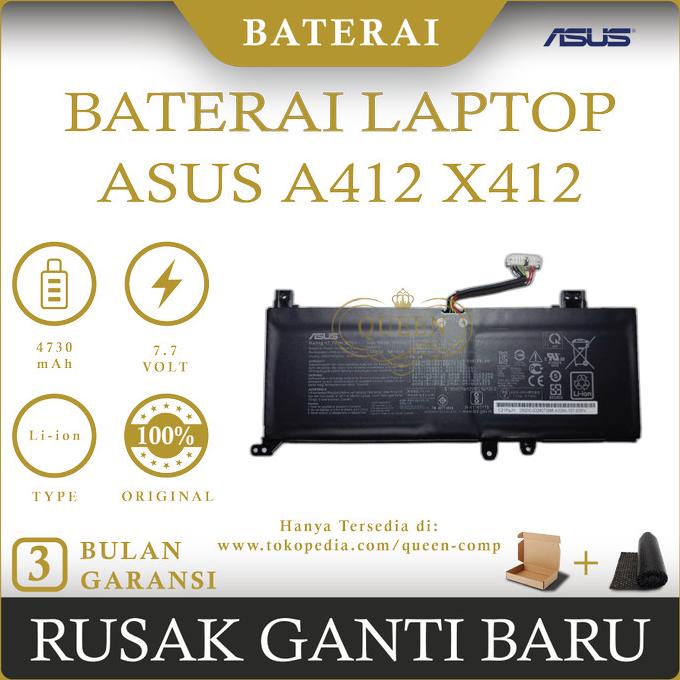 Jual BATERAI LAPTOP ASUS VivoBook A412 X412 (C21N1818) ORIGINAL | Shopee Indonesia