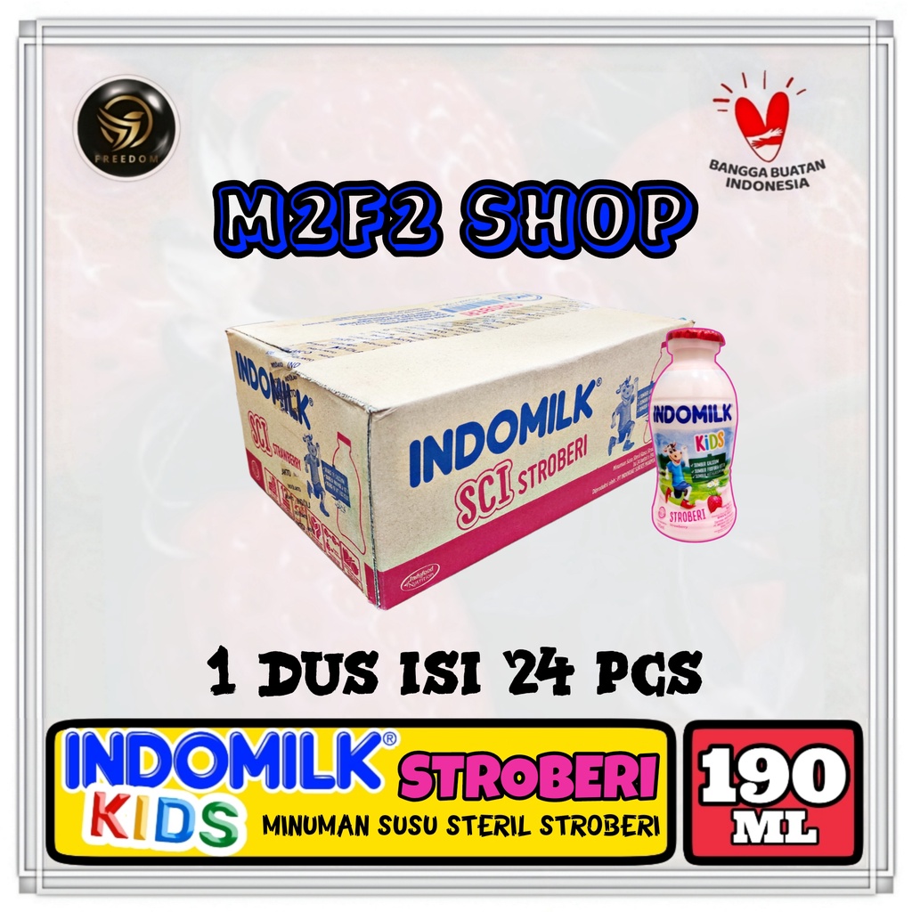 Jual Susu Indomilk Steril Botol Pet Stroberi | Strawberry - 190 ml (Kemasan Karton) | Shopee ...