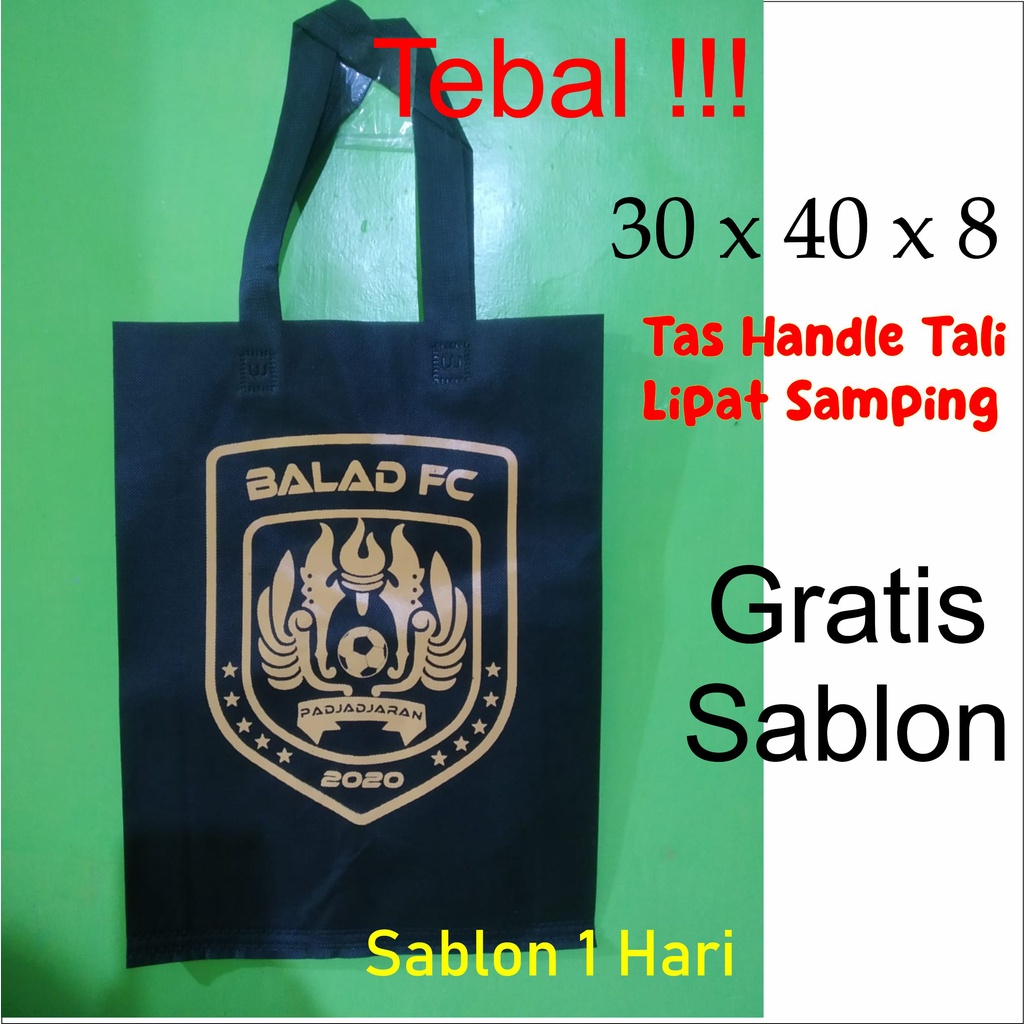 Jual Tas Spunbond Sablon Custom Sablon 30x40X8 Goodybag Sablon Custom ...