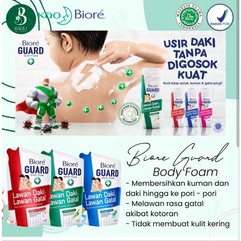 Jual Biore Guard lawan daki body wash 3 varian 400 ml | Shopee Indonesia