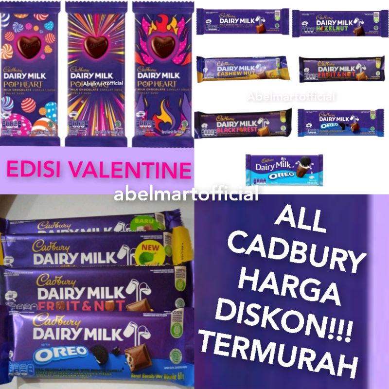 Jual CADBURY CHOCOLATE / COKELAT CADBURY/ CADBURY DIARY MILK/ CADBURY ...