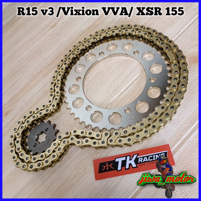 Jual gir gear set 428 R15 v3 v4 Vixion R VVA XSR155 TK racing / sss ...
