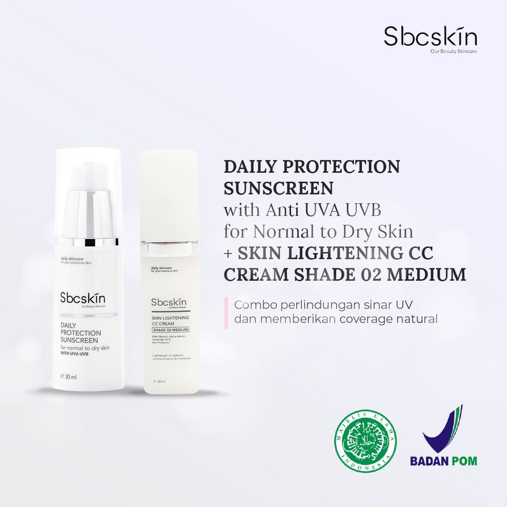 Jual Sbcskin - Bundling Daily Protection Sunscreen with Anti UVA UVB ...