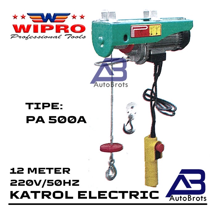 Jual Katrol Wipro Katrol Listrik Max 500 Kg / Electric Hoist 12 Meter ...