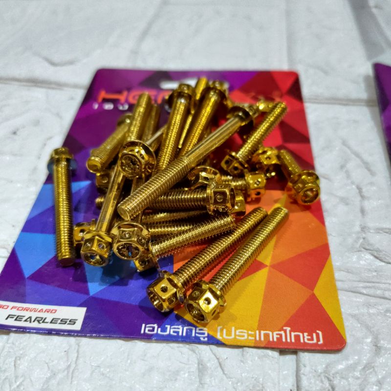 Jual BAUT PROBOLT BLOK MESIN FULL SET BAUT BAK MESIN GOLD FLOWER HENG MOTOR SATRIA FU 150 NINJA ...