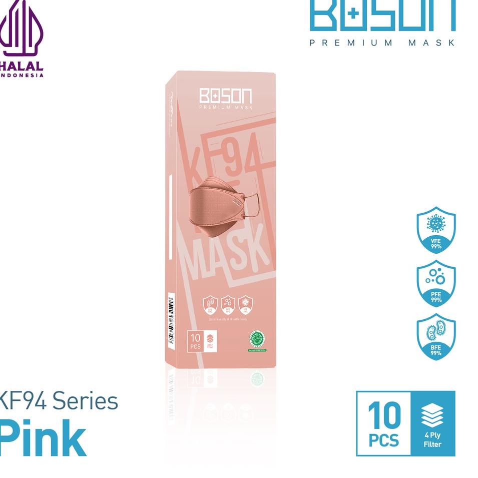 Jual Model Baru BOSON Pink Series Premium Masker KF94 4 Ply Isi 10 Pcs ...