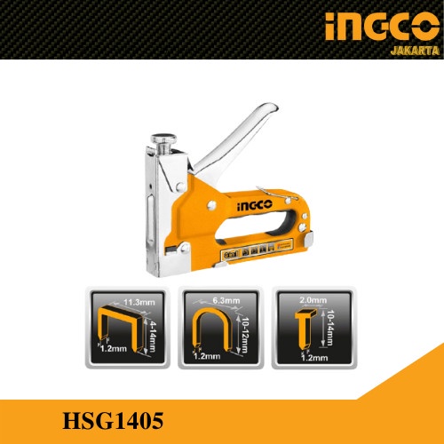 Jual INGCO GUN TACKER ALAT STAPLES DAN PAKU TEMBAK 3in1 / STAPLE GUN ...