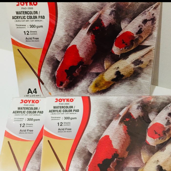 Jual Buku Gambar Buku Cat Air / Cat Akrilik 12Lbr 300Gsm Coloring Pad ...