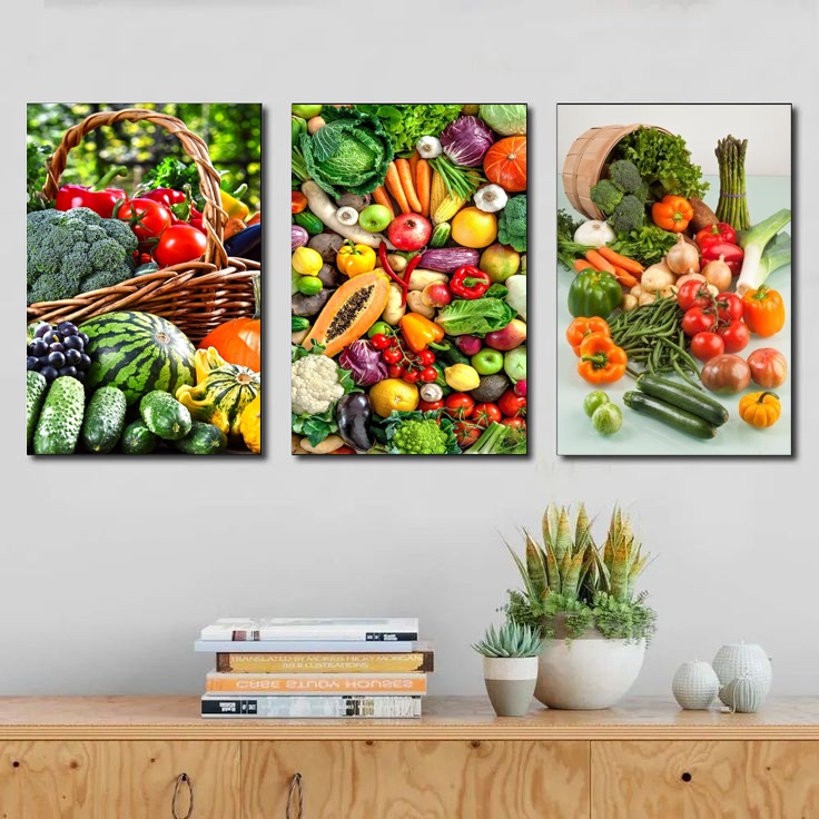 Jual Hiasan Dinding Gambar Sayuran Ukuran 47x31 Gambar Buah Dekorasi ...