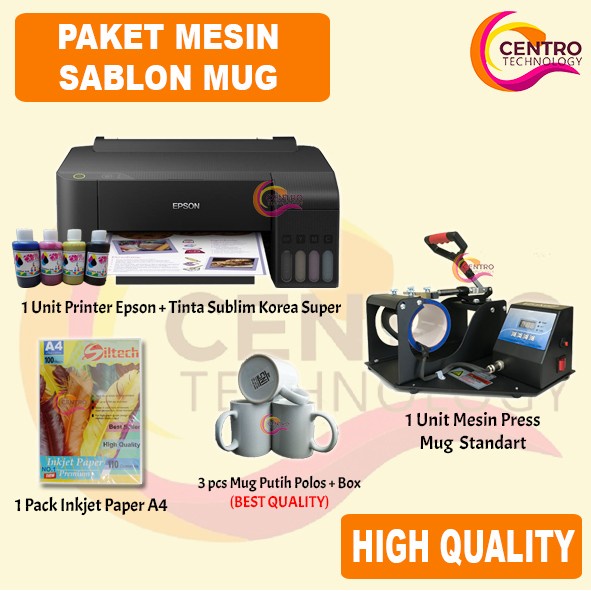 Jual PAKET KOMPLIT USAHA MESIN SABLON CETAK MUG (MESIN+PRINTER+BAHAN ...