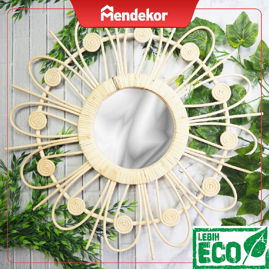 Jual MENDEKOR Divas | Cermin Rotan Dekorasi Kaca Hiasan Dinding Rumah ...