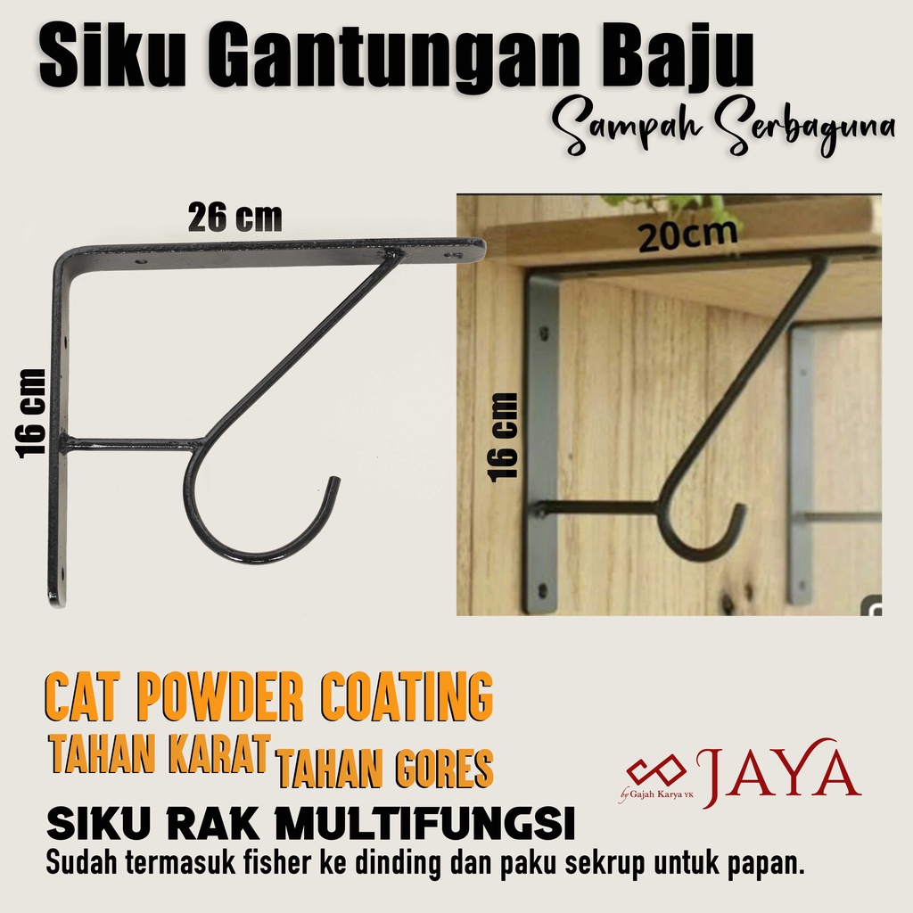 Jual Siku Besi Penyangga Rak Ambalan Dinding Minimalis Multifungsi ...