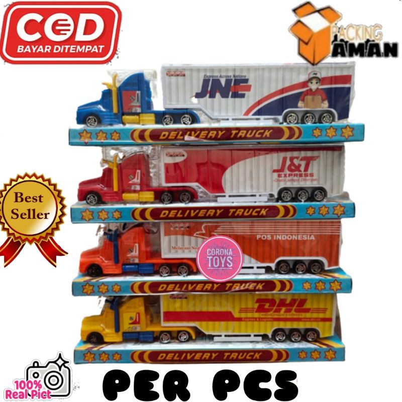 Jual PROMO (COD) OCT6033 mainan Anak Mobil truck expedisi container ...